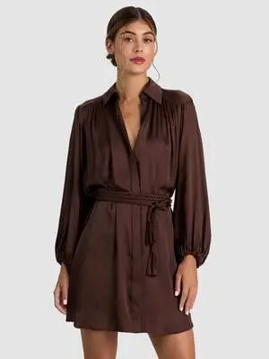 Alice + Olivia Margaux Tie Front Mini Dress