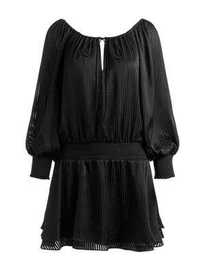 Alice + Olivia Pauline Off-the-shoulder Drop Waist Mini Dress