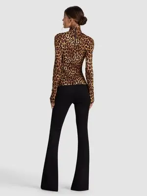 Alice + Olivia Delaina Turtleneck Top With Bold Print