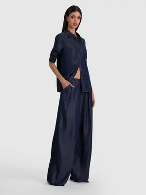 Alice + Olivia Willa Denim Blouse