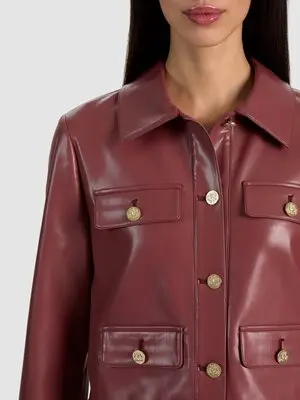 Alice + Olivia Alex Vegan Cropped Jacket