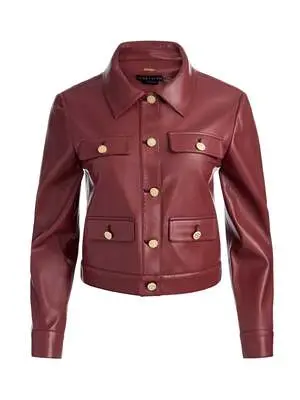 Alice + Olivia Alex Vegan Cropped Jacket
