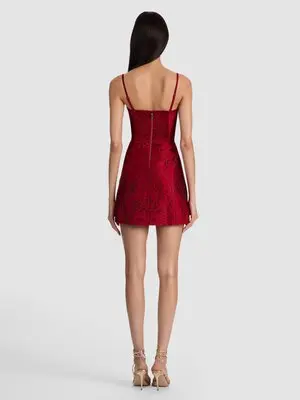 Alice + Olivia Velia Embroidered Mini Dress