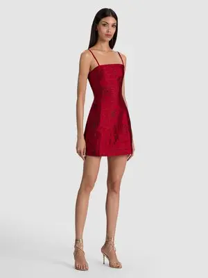 Alice + Olivia Velia Embroidered Mini Dress
