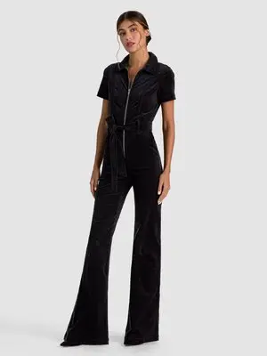 Alice + Olivia Gorgeous Wide Leg Jumpsuit - Black