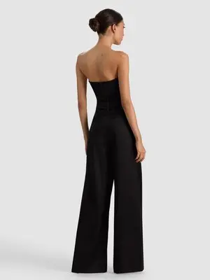 Alice + Olivia Kelcey Strapless Wool Jumpsuit