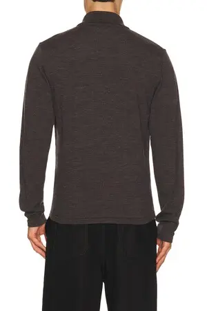 LEMAIRE Long Sleeve Knitted Polo Top