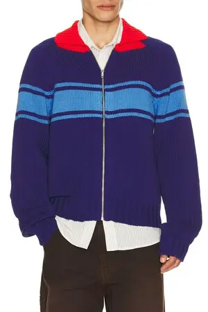Marni Zip-up Cardigan - Ocean