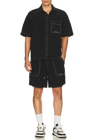 Amiri Script Linen Shirt