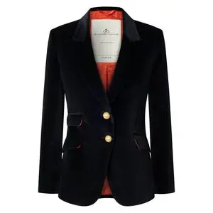 THE EXTREME COLLECTION Velvet Blazer Oliva - Black