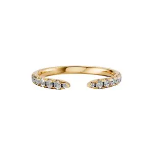 AYA FINE JEWELRY Meadow Round Cut Lab Grown Diamond Pavé Open Ring