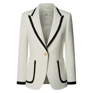 THE EXTREME COLLECTION Black / White Two-tone Blazer With Piping Laurent - Black/white