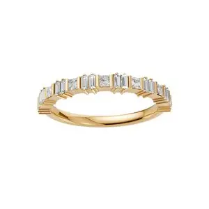 AYA FINE JEWELRY Princess & Round Cut Lab Diamond Eternity Band - Yellow