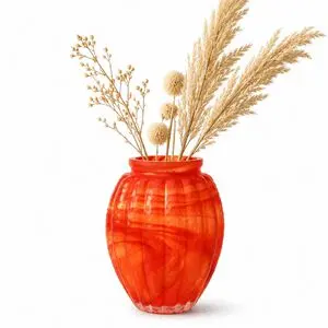 MARLETH Sandblasted Pumpkin Vase - Orange