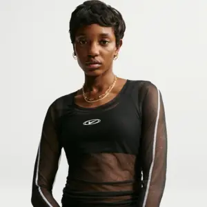 Nike Sportswear Slim Long-sleeve Sheer Top - Black