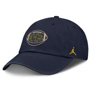JORDAN Michigan Campus Prep Football Club Brand College Adjustable Hat - Blue