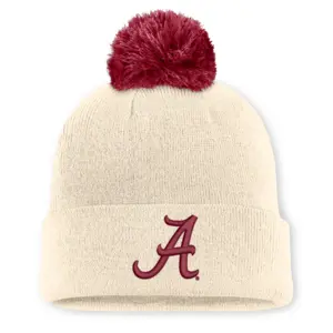 Nike Alabama Campus Prep Script College Cuffed Pom Beanie - Brown