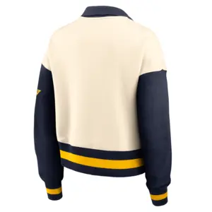 Nike Michigan Legacy College Cropped Oversized 1/4-zip Crew