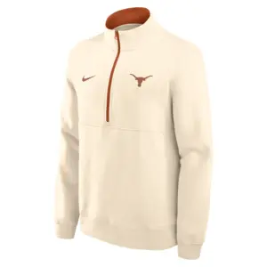 Nike Texas Primetime Primary Logo College 1/2-zip Crew - Brown