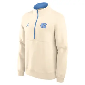 Nike North Carolina Primetime Primary Logo Jordan Brand College 1/2-zip Crew - Brown