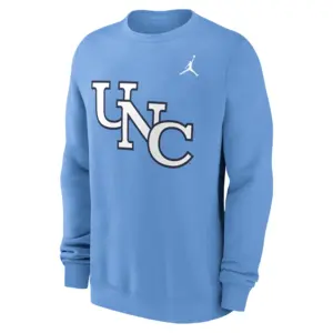 JORDAN North Carolina Sideline Club Brand College Pullover Crew - Blue
