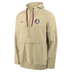 Nike Florida State Sideline Anorak College 1/2-zip Hooded Jacket - Brown