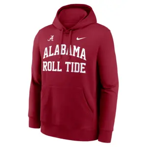 Nike Alabama Primetime Arched Club College Pullover Hoodie - Red