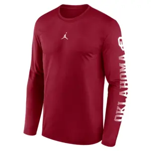 JORDAN Oklahoma Primetime Legend Brand Dri-fit College Long-sleeve T-shirt - Red