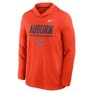 Nike Auburn Dri-fit College Long-sleeve Hooded Top - Orange