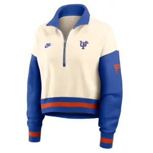 Nike Florida Legacy College Cropped Oversized 1/4-zip Crew - Brown