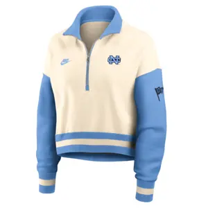 Nike North Carolina Legacy College Cropped Oversized 1/4-zip Crew - Brown