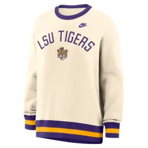 Nike Lsu Legacy College Oversized Pullover Crew - Brown