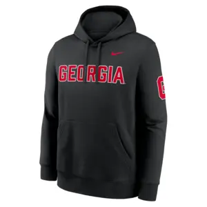 Nike Georgia Sideline Club College Pullover Hoodie - Black