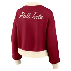 Nike Alabama Academic College Oversized Cropped Full-zip Bomber Jacket