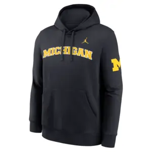 JORDAN Michigan Sideline Club Brand Pullover Hoodie - Blue