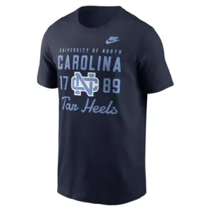 Nike North Carolina Legacy Stacked Est College T-shirt - Blue