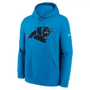 Nike Carolina Panthers Primetime Club Logo Nfl Pullover Hoodie - Blue