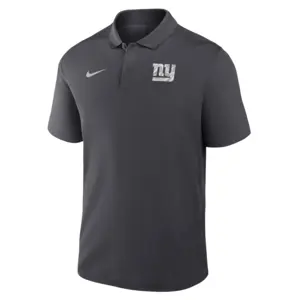 Nike New York Giants Fractal Logo Victory Dri-fit Nfl Polo - Grey