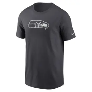 Nike Seattle Seahawks Fractal Logo Nfl T-shirt - Grey
