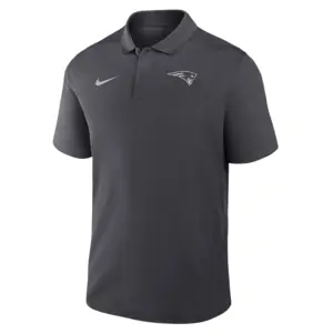 Nike New England Patriots Fractal Logo Victory Dri-fit Nfl Polo - Grey