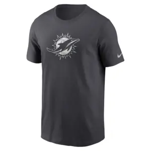 Nike Miami Dolphins Fractal Logo Nfl T-shirt - Grey