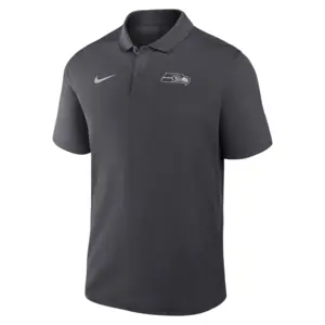 Nike Seattle Seahawks Fractal Logo Victory Dri-fit Nfl Polo - Grey