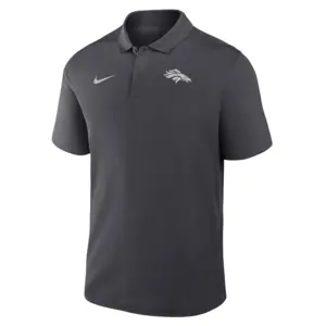 Nike Denver Broncos Fractal Logo Victory Dri-fit Nfl Polo - Grey