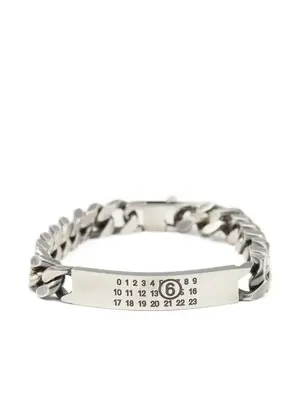 MAISON MARGIELA Chain Bracelet With Engraved Logo - Metallic