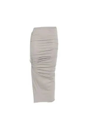 Rick Owens Edfu Gathered Skirt With Drawstring - Grey