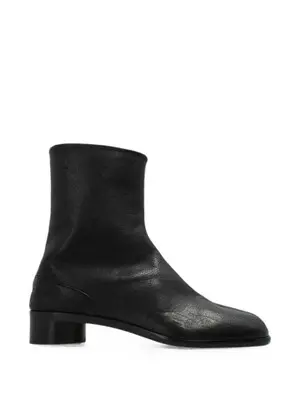 MAISON MARGIELA Leather Tabi Ankle Boots - Black