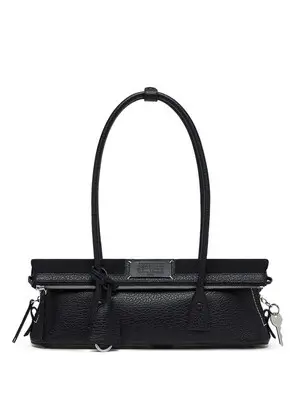 MAISON MARGIELA 5ac Leather Shoulder Bag With Logo - Black