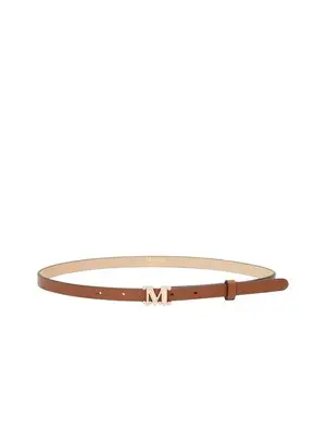 Max Mara Monogram Leather Belt Amber