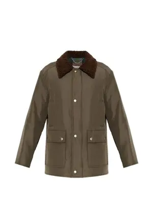 MAISON MARGIELA Jacket With Shearling Collar And Flap Pockets - Green