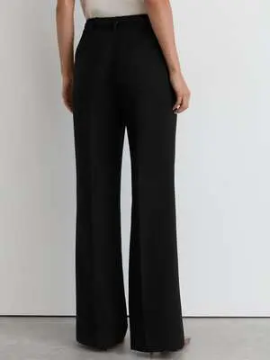 REISS Leona Flared Knot-hardware Belted Trousers